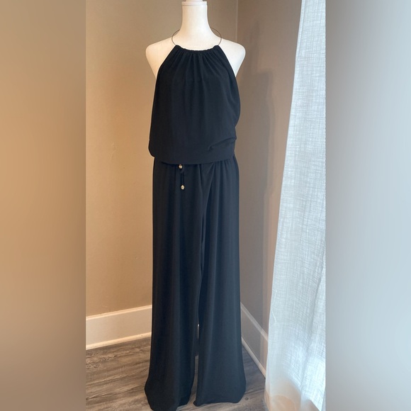 Nikki Poulos | Pants & Jumpsuits | Euc Nikki Poulos Halter Wide Leg ...